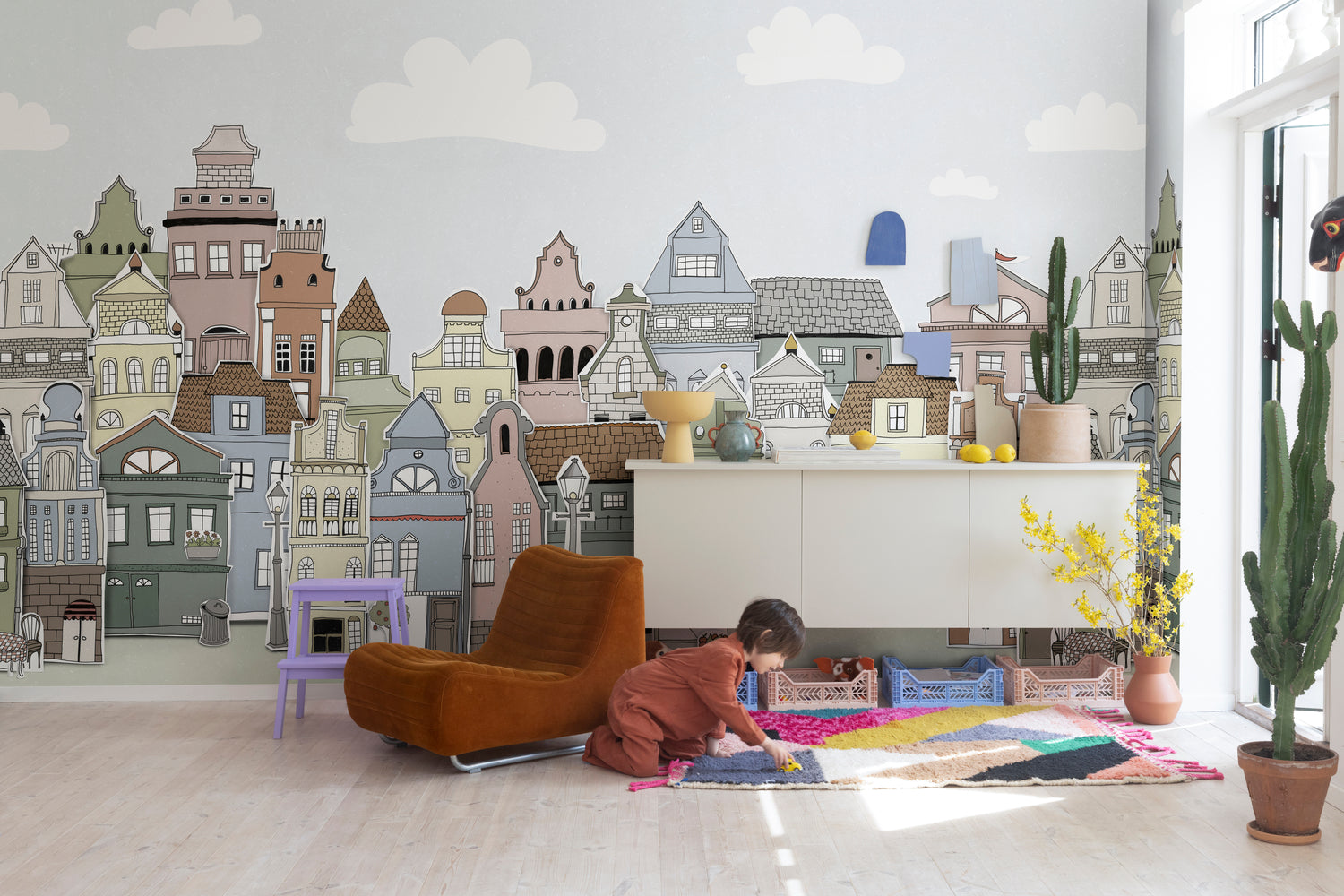 London Houses, Mural Wallpaper | Hello Circus