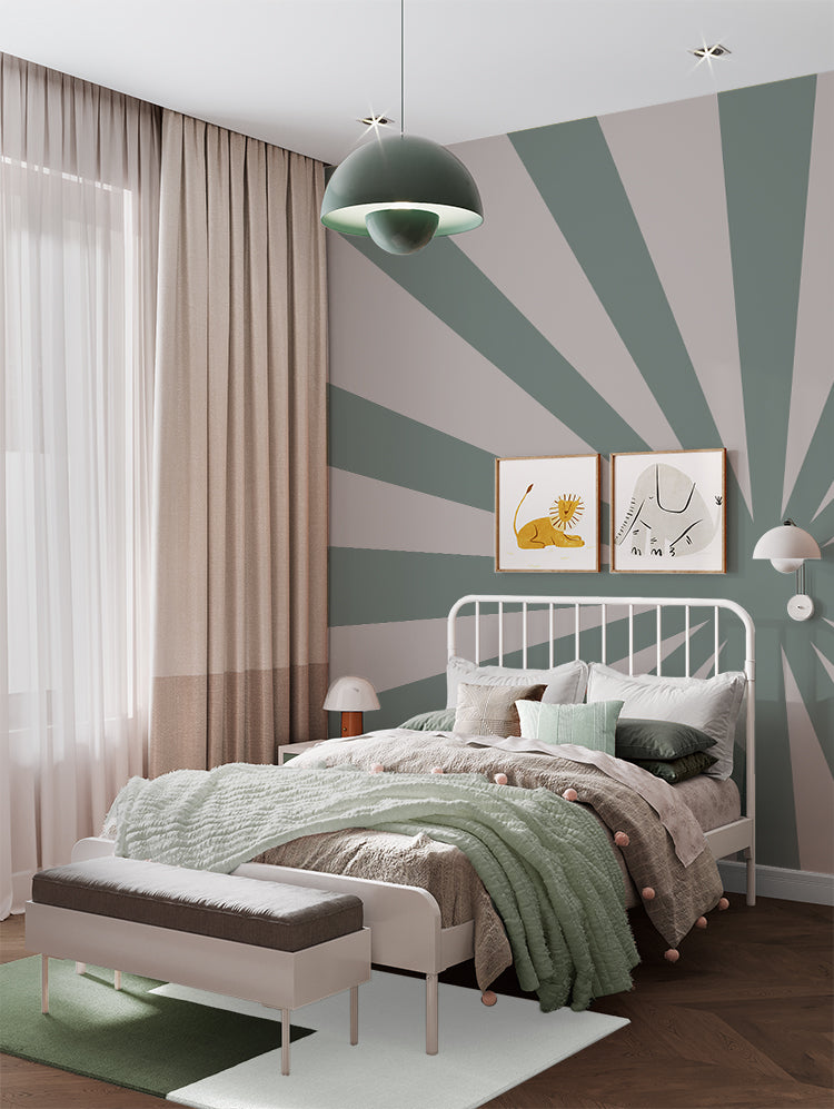 Rising Sun, Geometric Wallpaper | Hello Circus