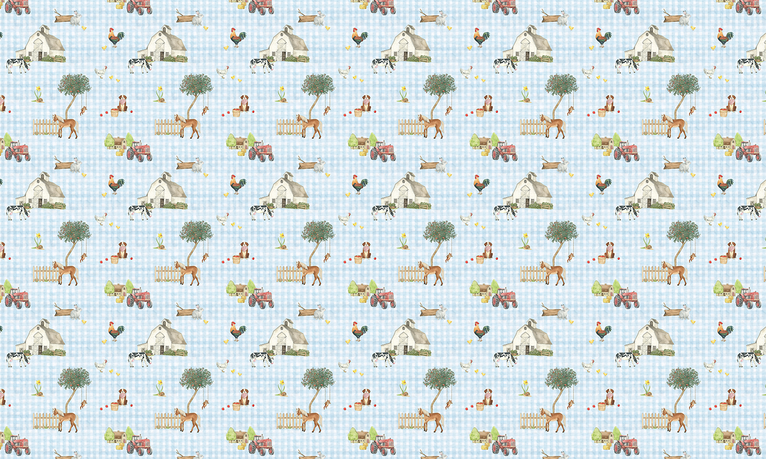 Apple Barn, Animal Pattern Wallpaper | Hello Circus
