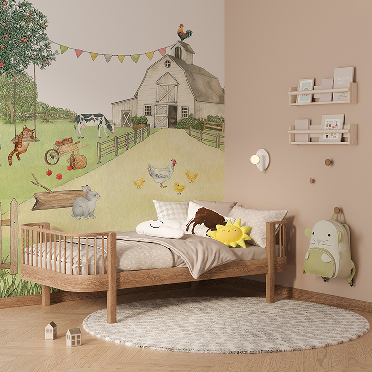 Barnyard Tales, Animal Mural Wallpaper | Hello Circus