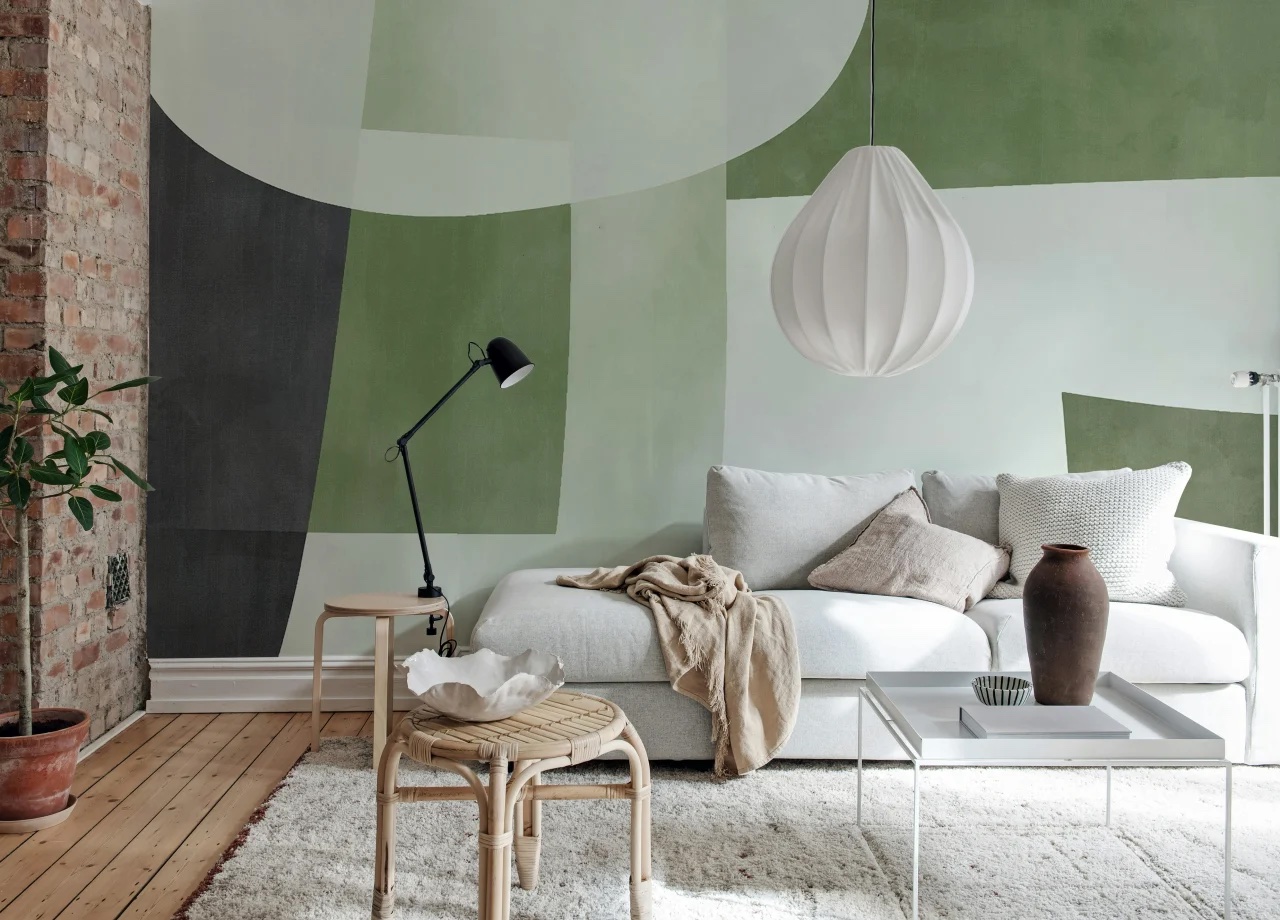 Soft Contours, Abstract Mural Wallpaper | Hello Circus